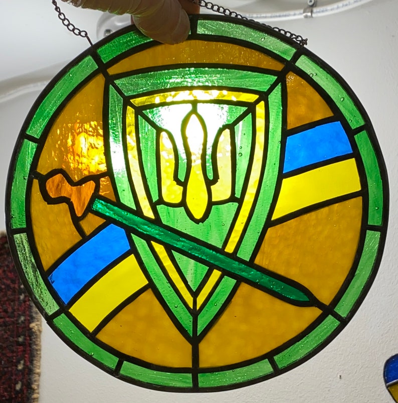 Ukrainian Trident Tryzub Shield and Sword - Etsy