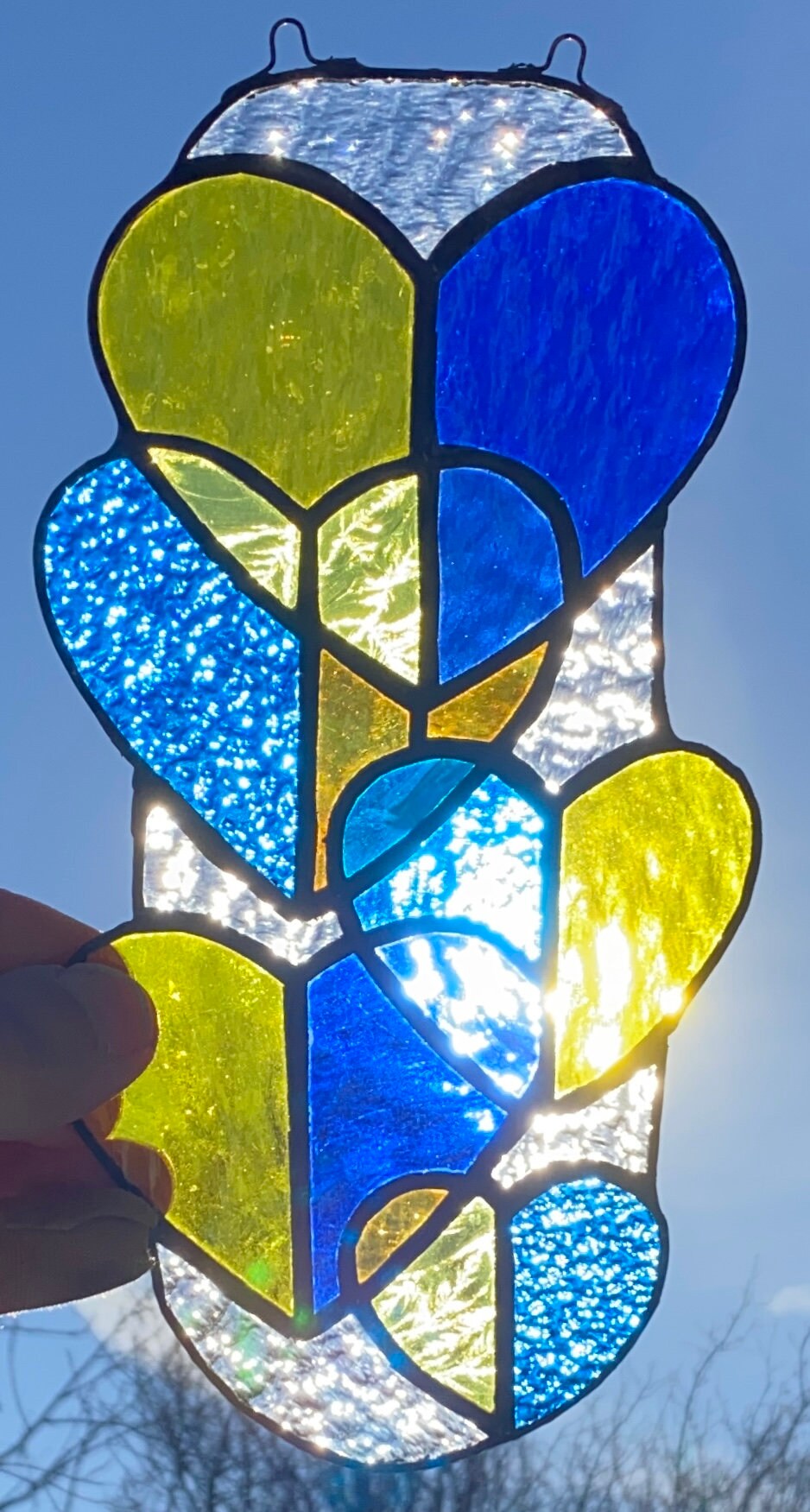Ukrainian Blue Yellow Stained Glass Warehouse - Etsy