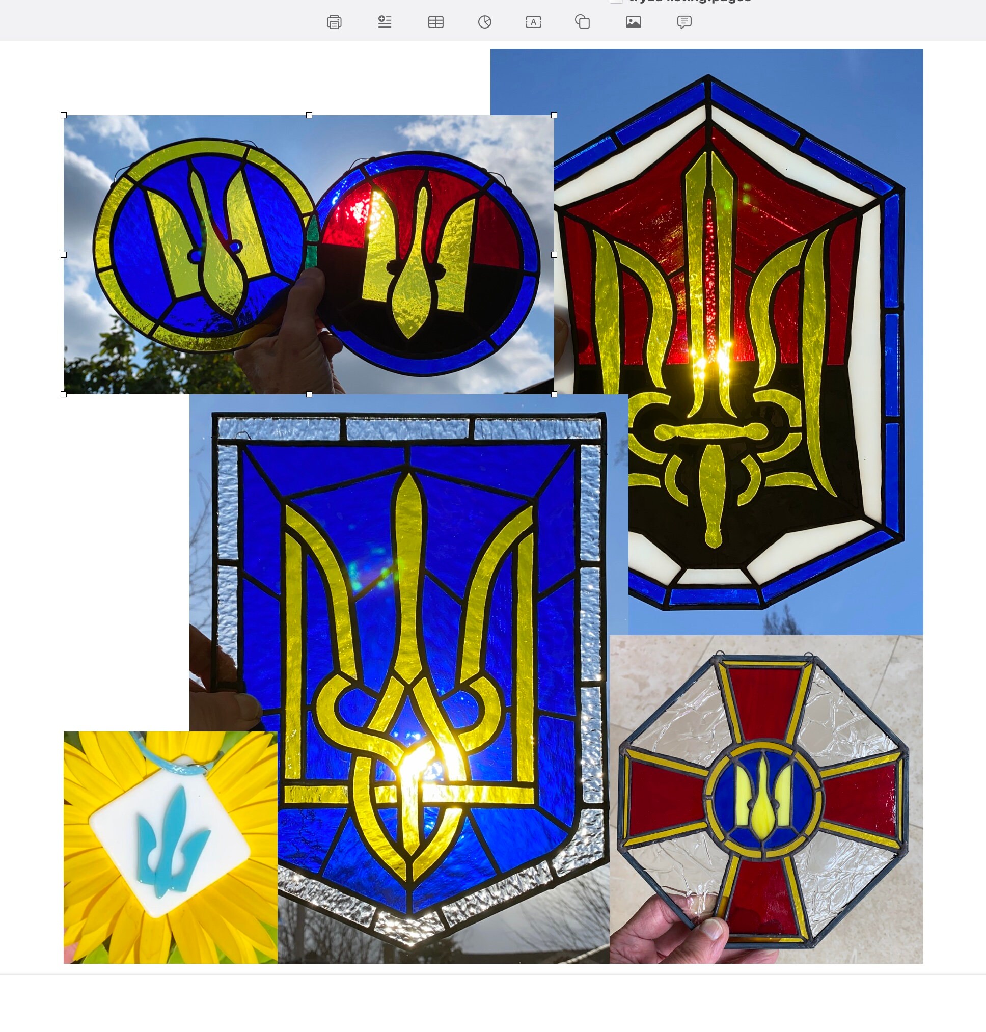 Ukrainian Trident Tryzub Stained Glass - Etsy