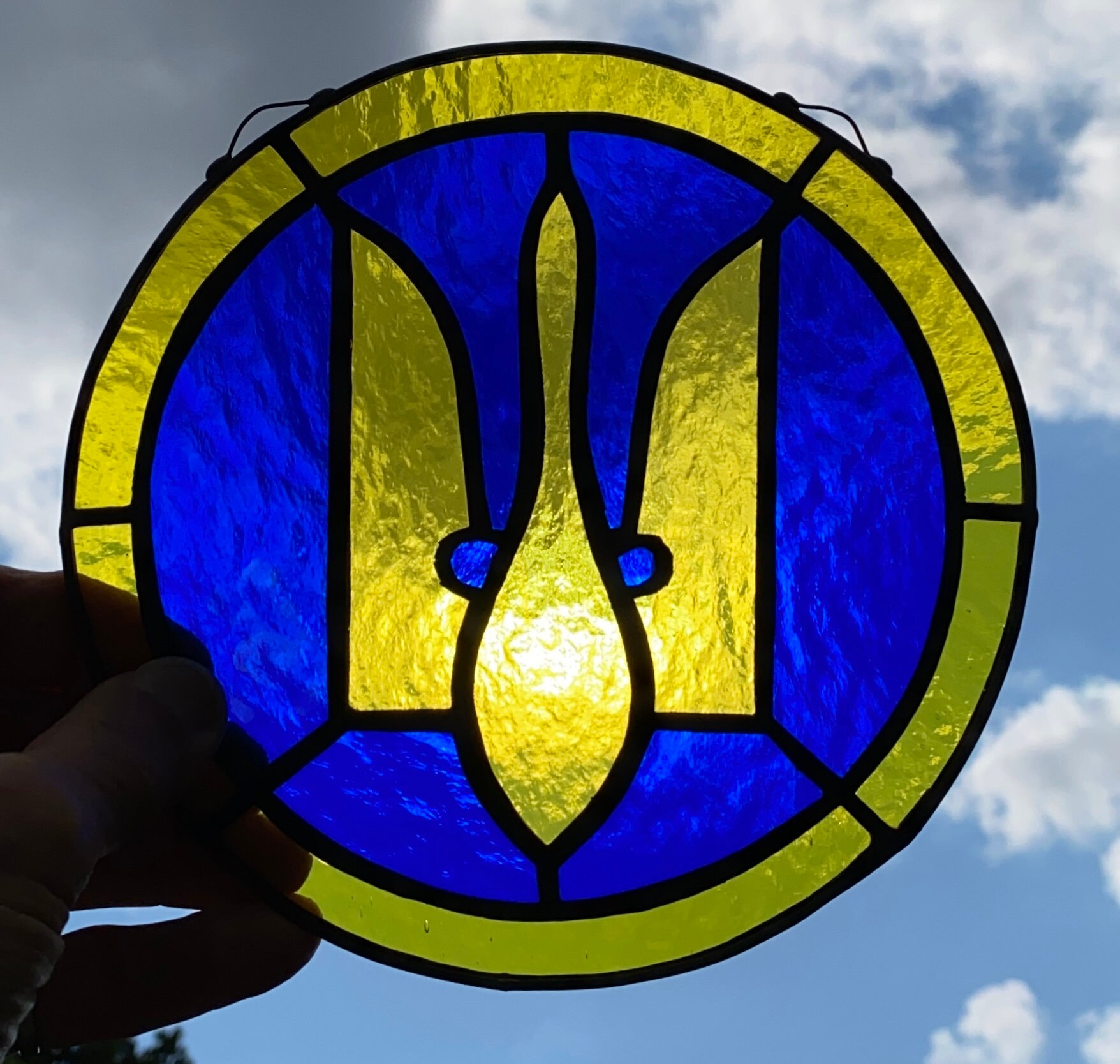 Ukrainian Blue Yellow Stained Glass Warehouse - Etsy