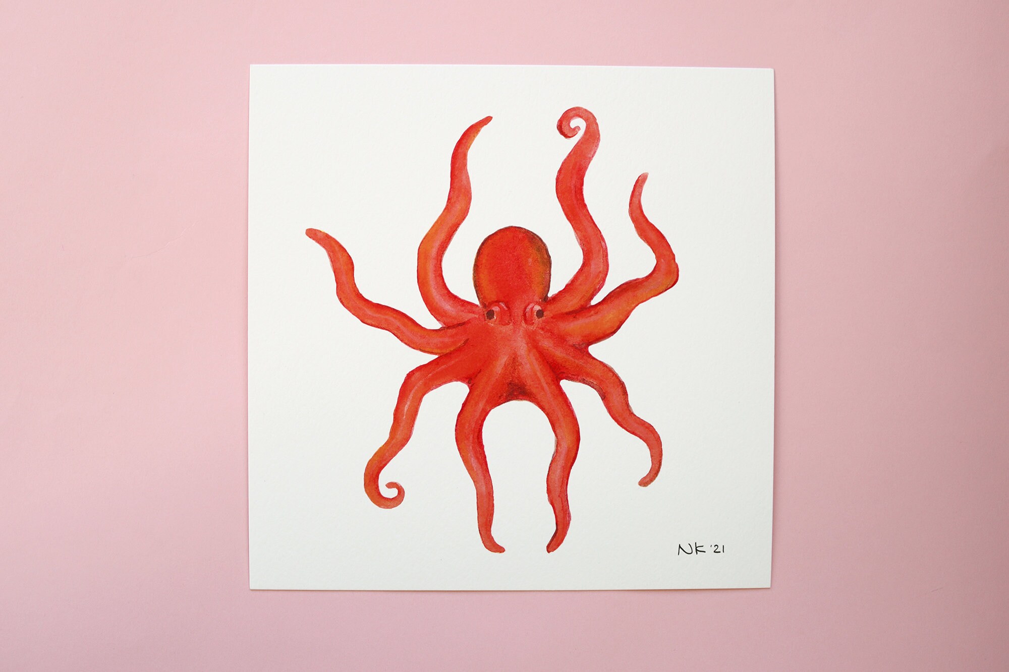 Octopus Print - 20x20cm - Etsy