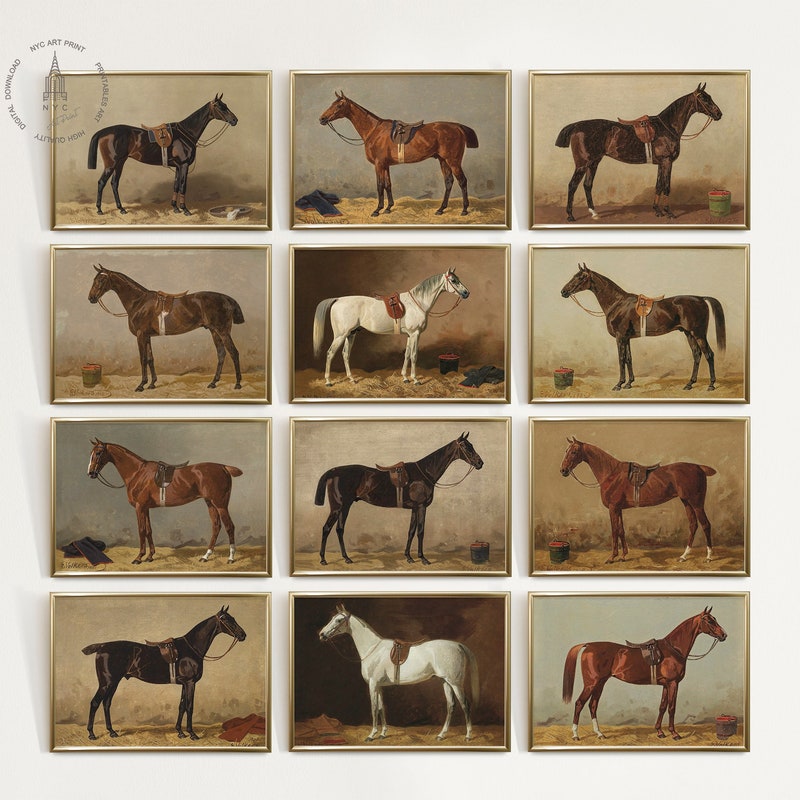 Vintage Horse Poster Art - Etsy