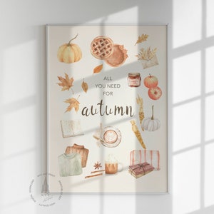 Autumn Printable, Thanksgiving Decor, Autumn Digital Print, Hello ...