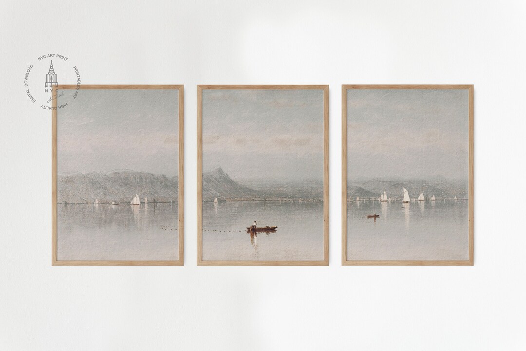 Vintage Coastal Print Set of 3, Nautical Home Decor, Coastal Prints ...