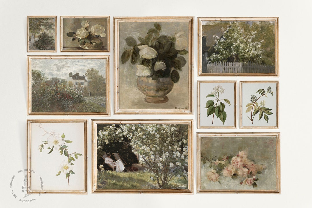 French Country Gallery Wall Set of 10, French Country Decor, Antique ...