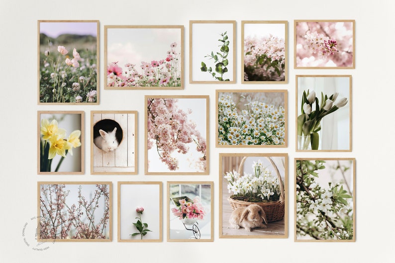 Spring Gallery Wall Set of 15 Spring Poster Spring Wall Art - Etsy