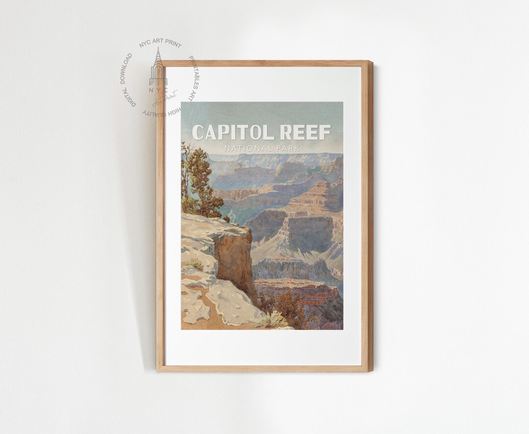 Capitol Reef National Park Poster, Vintage Capitol Reef National Park ...