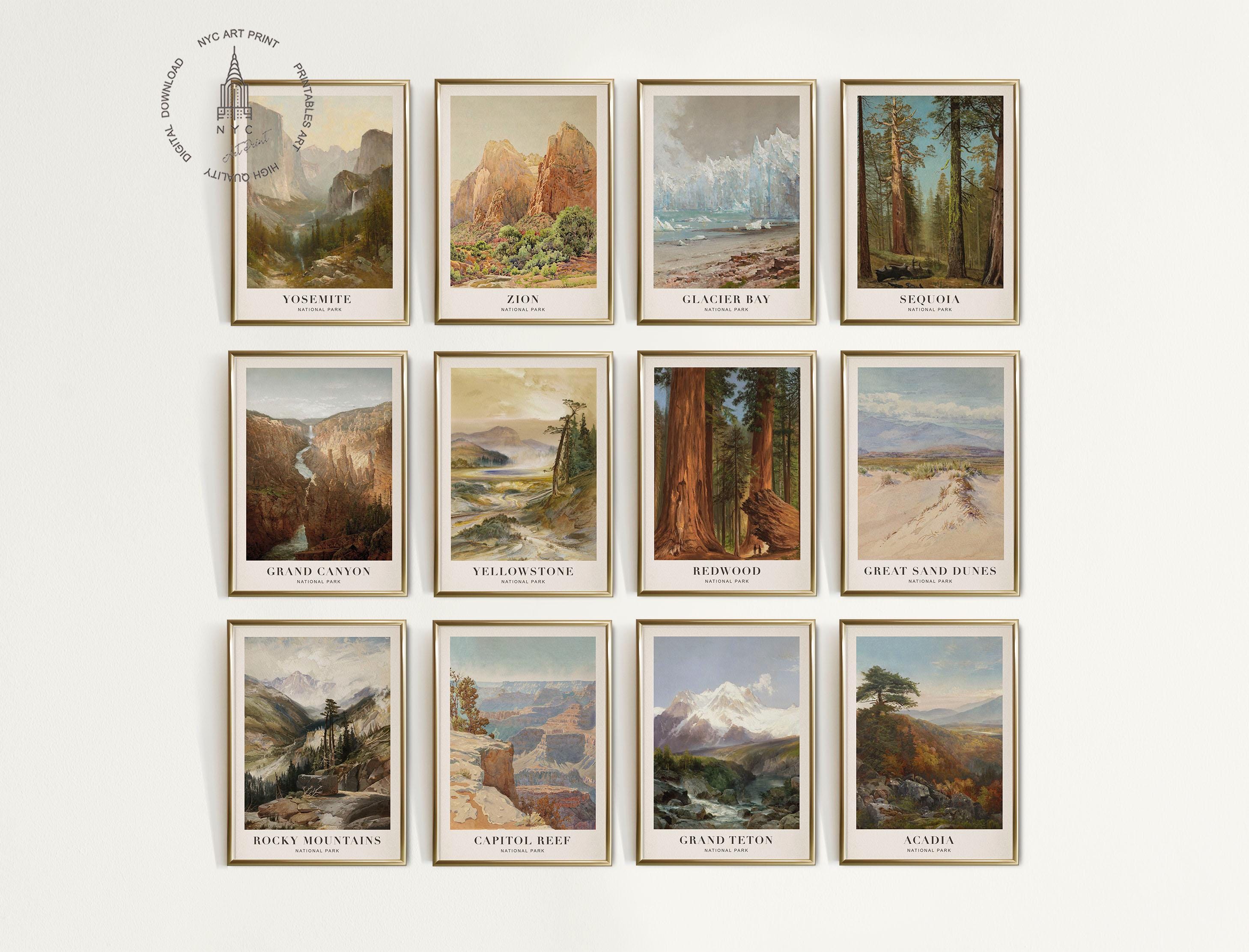 Set of 12 Vintage National Parks Art Print, National Parks Poster ...