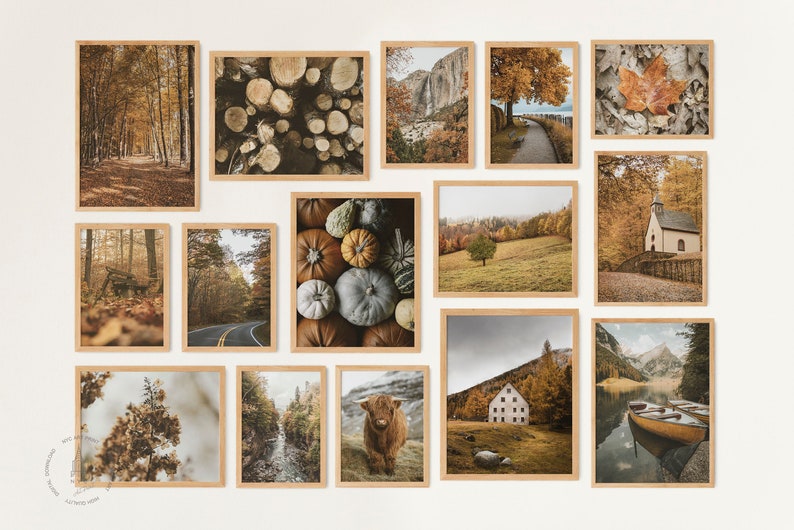 Fall Wall Art Autumn Gallery Wall Set of 16 Autumn Printable - Etsy
