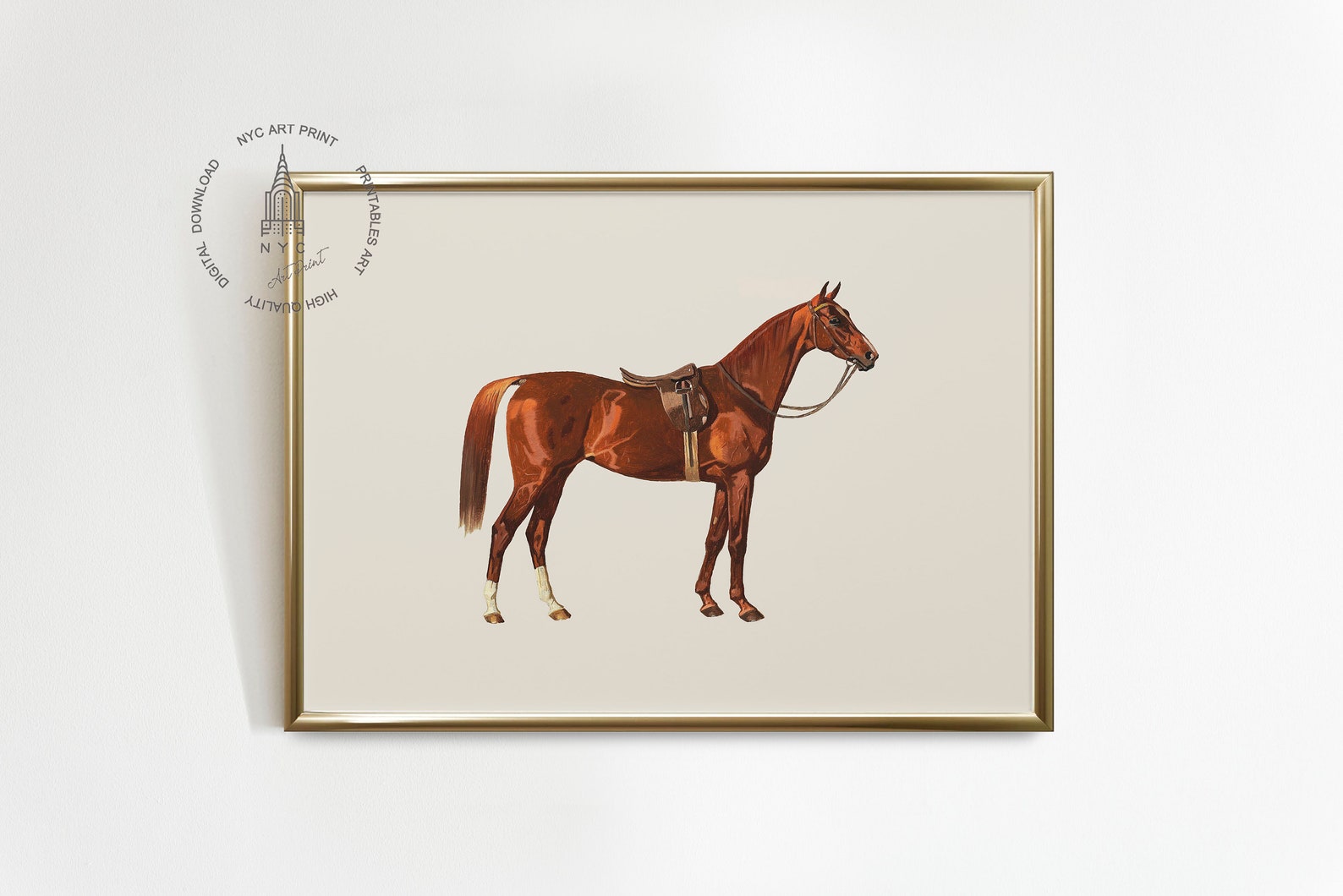 Vintage Horse Gallery Wall Set of 9, Horse Prints, Vintage Horse ...