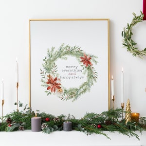 Christmas Prints Gallery Wall Set of 15, Christmas Printable Wall Art ...
