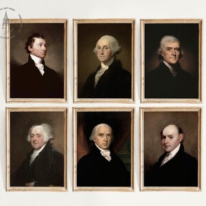 Set of 12 Best US Presidents According to Historians, American Decor ...