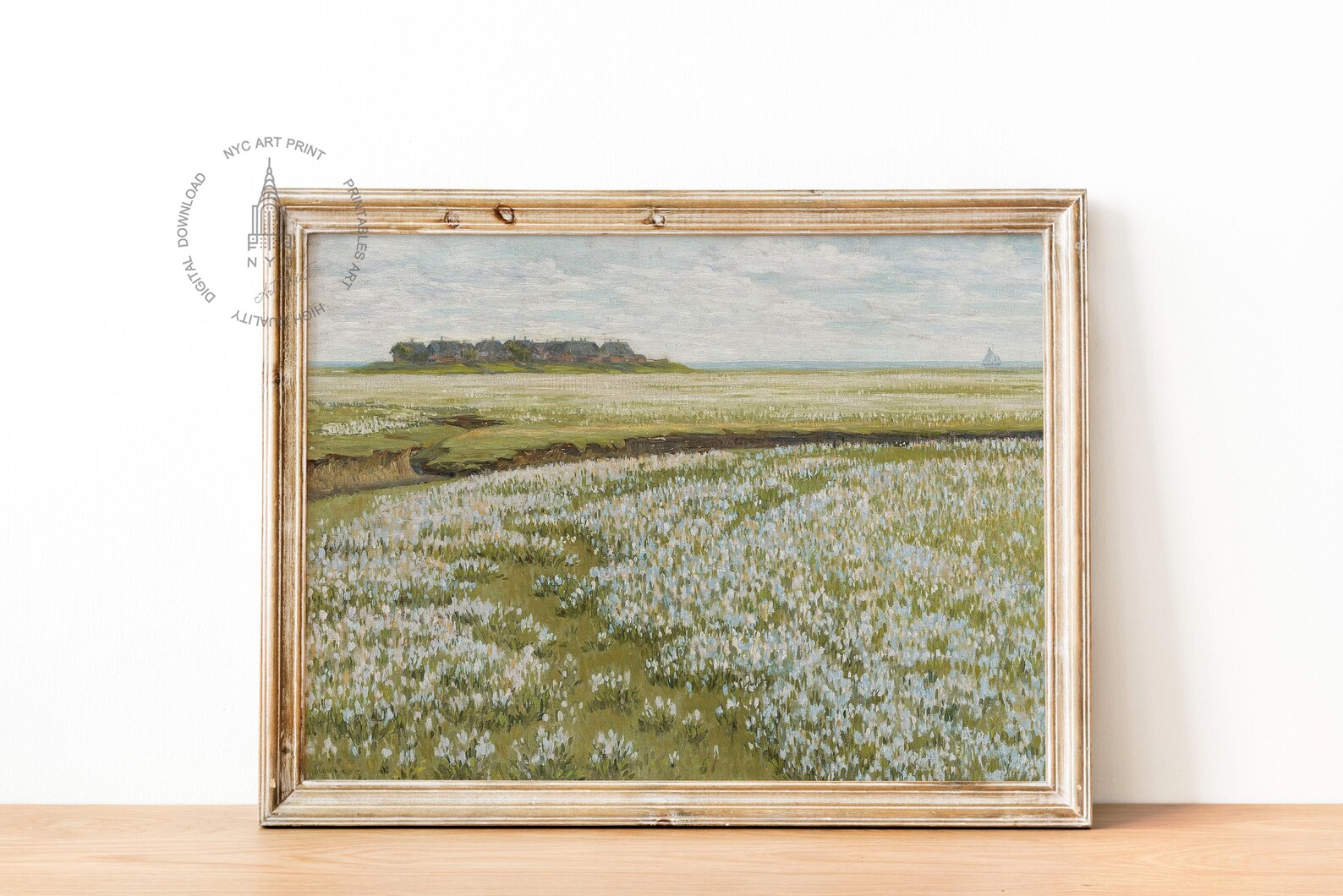 Set of 9 Vintage Wildflower Field Prints, Summer Landscape Print ...