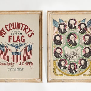 Vintage 4th of July Gallery Wall Print Set of 12, American Decor ...