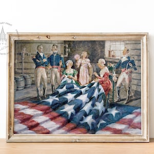 Vintage 4th of July Gallery Wall Print Set of 12, American Flag ...