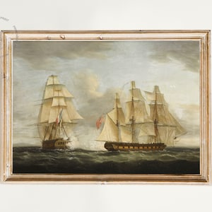 Vintage Warship Wall Art Set of 12, Sailing Ship Prints, Nautical ...