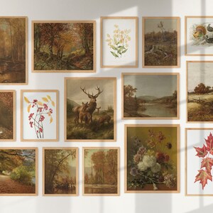 Autumn Wall Art, Autumn Gallery Wall Set of 29, Vintage Autumn ...