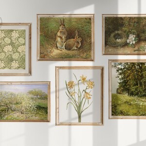 Vintage Spring Gallery Wall Set of 12, Rustic Printable Wall Art ...