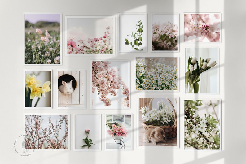 Spring Gallery Wall Set of 15 Spring Poster Spring Wall Art - Etsy