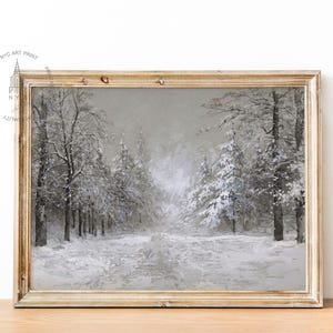Winter Print, Vintage Christmas Printable Wall Art, Winter Decor ...