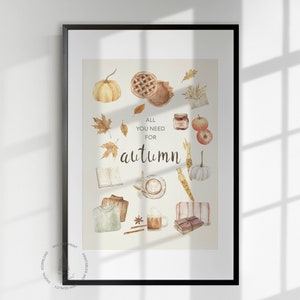 Autumn Printable, Thanksgiving Decor, Autumn Digital Print, Hello ...