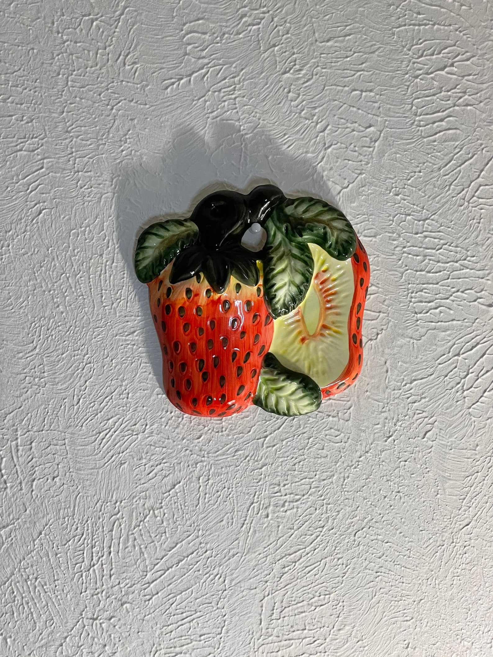 Vintage Ceramic Strawberry Wall Hanging - Etsy