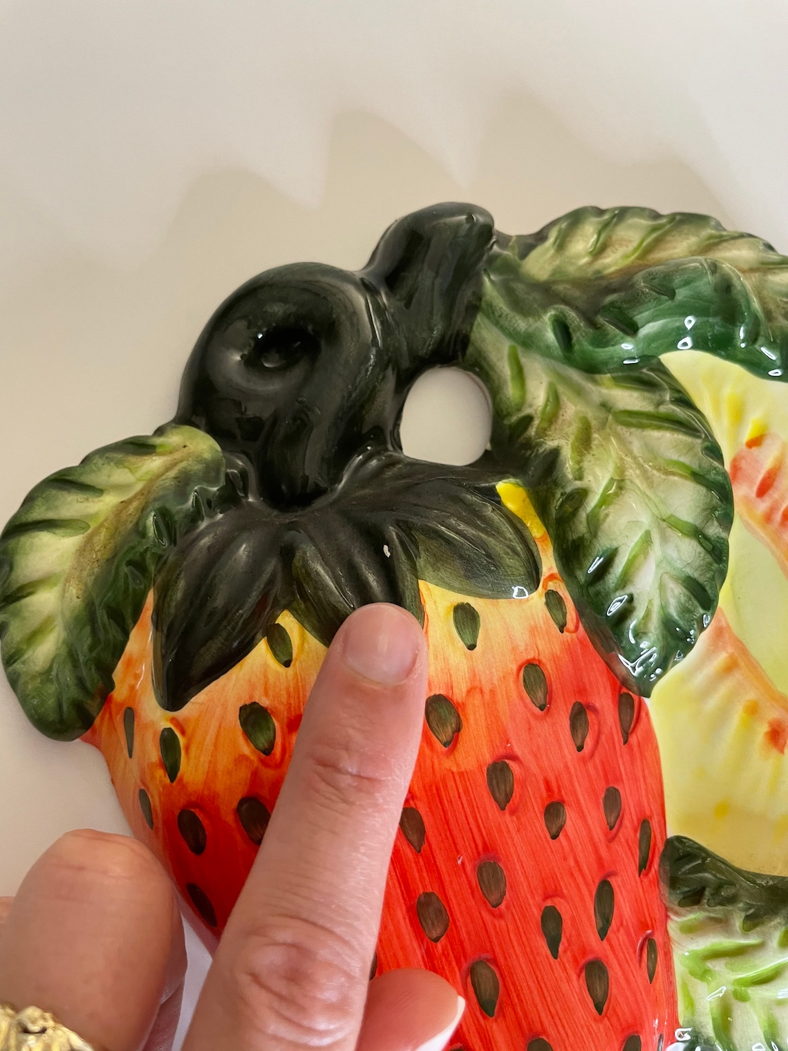 Vintage Ceramic Strawberry Wall Hanging - Etsy