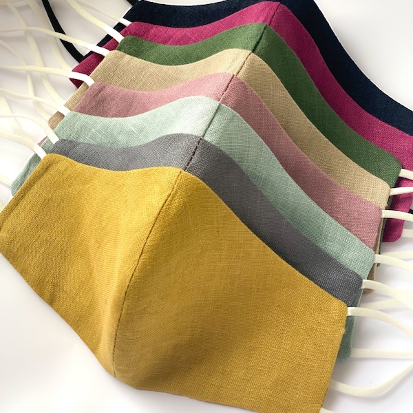 Linen Face Mask - Etsy