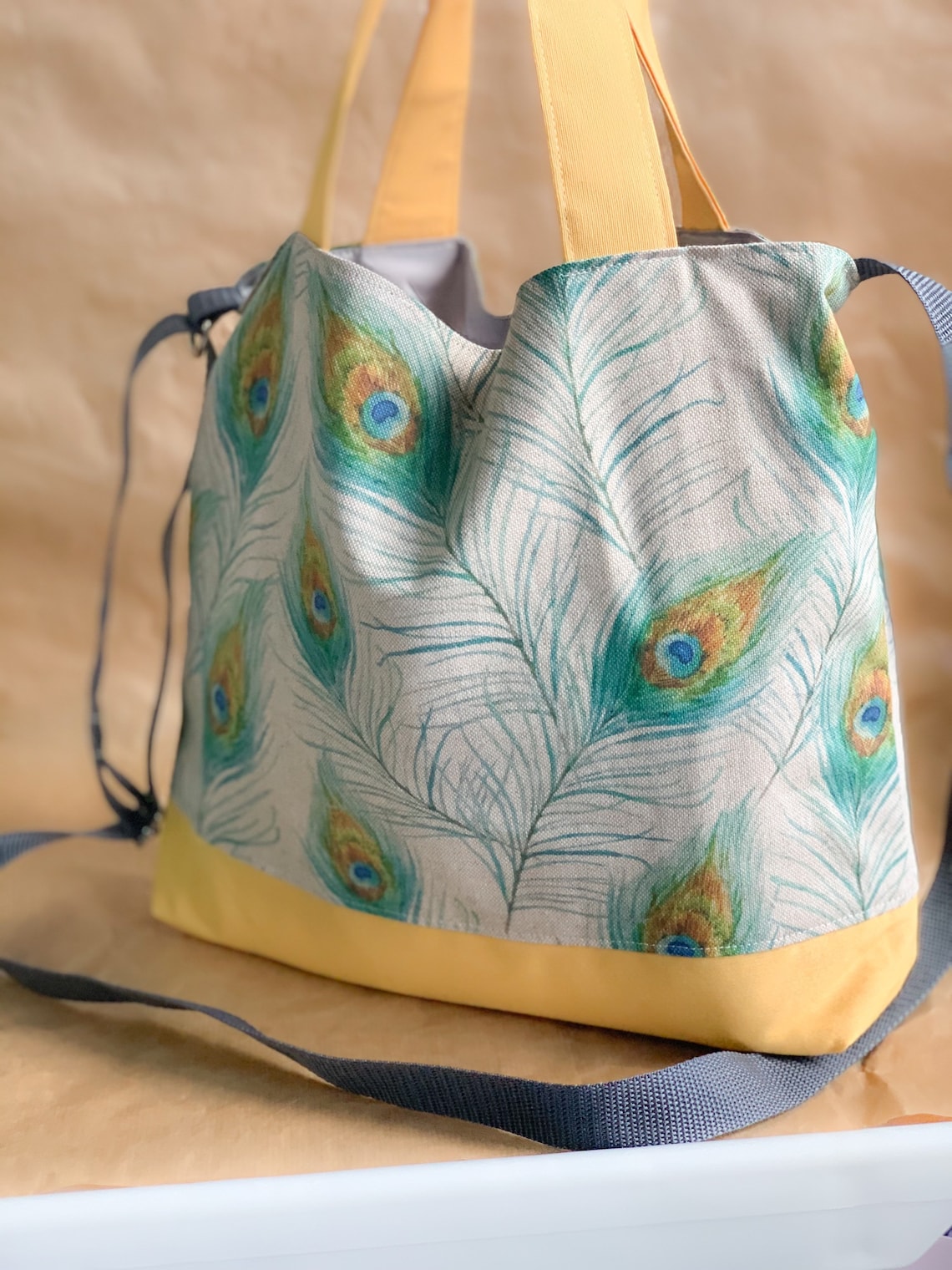 Federn Print Tasche Alltagstasche Tragetasche | Etsy