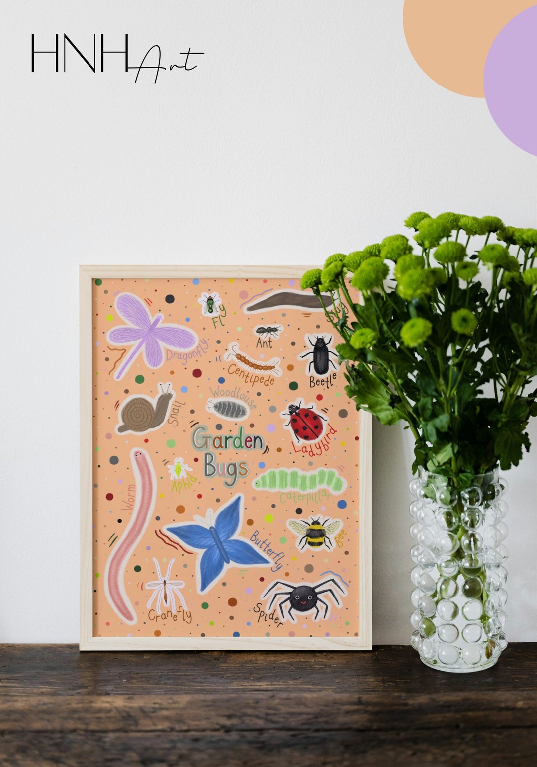 Garden Bugs Print. Bedroom Print, Wall Art, Kids Room, Nursery, Baby ...