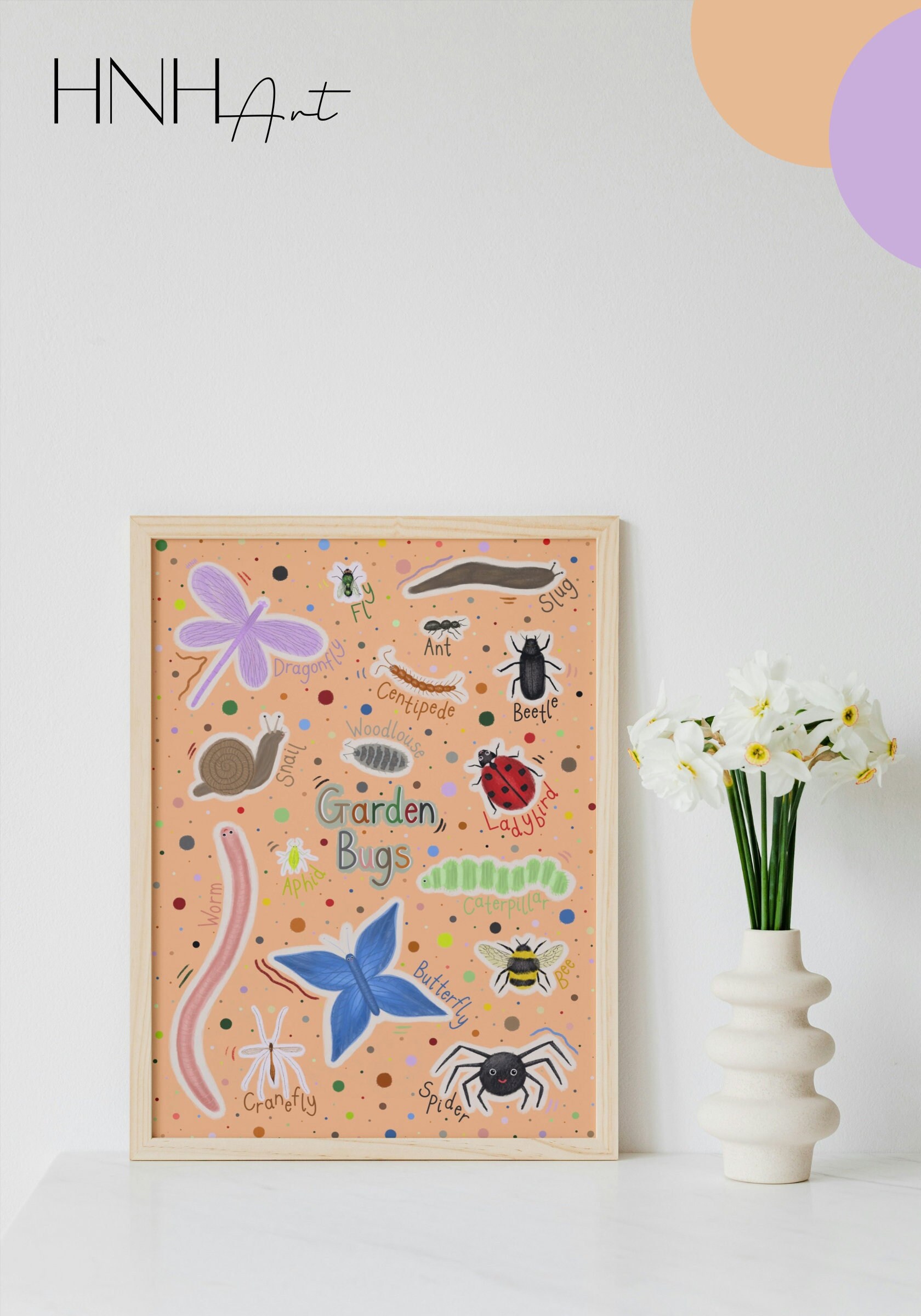 Garden Bugs Print. Bedroom Print, Wall Art, Kids Room, Nursery, Baby ...