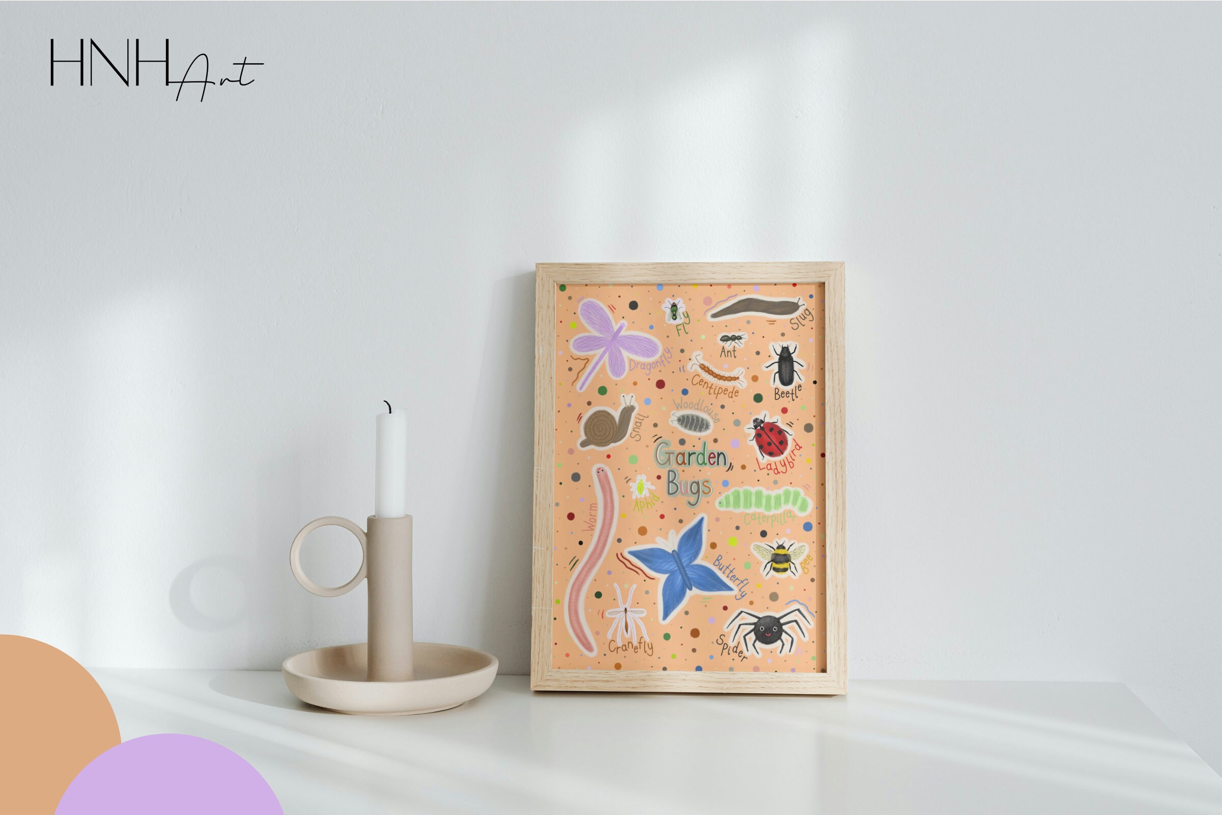 Garden Bugs Print. Bedroom Print, Wall Art, Kids Room, Nursery, Baby ...