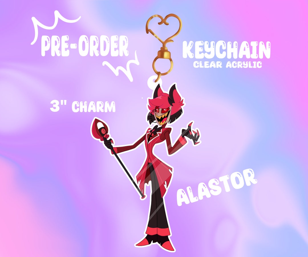 Alastor Keychain Hazbin Hotel Preorder - Etsy