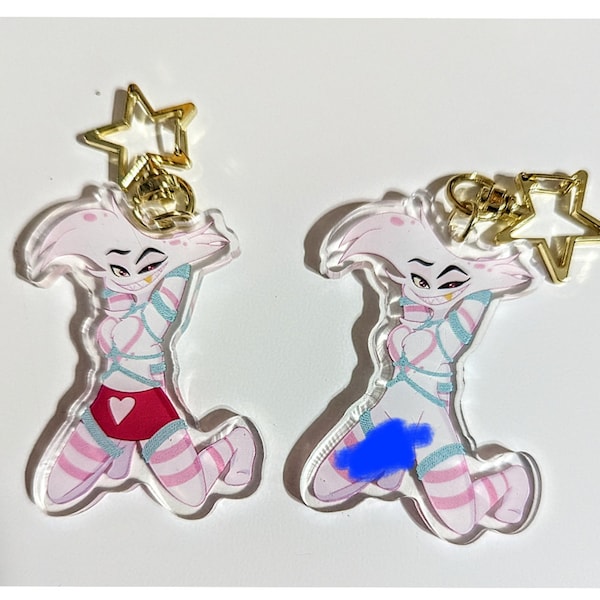 Hazbin Hotel Keychain Alastor and Angel Dust - Etsy