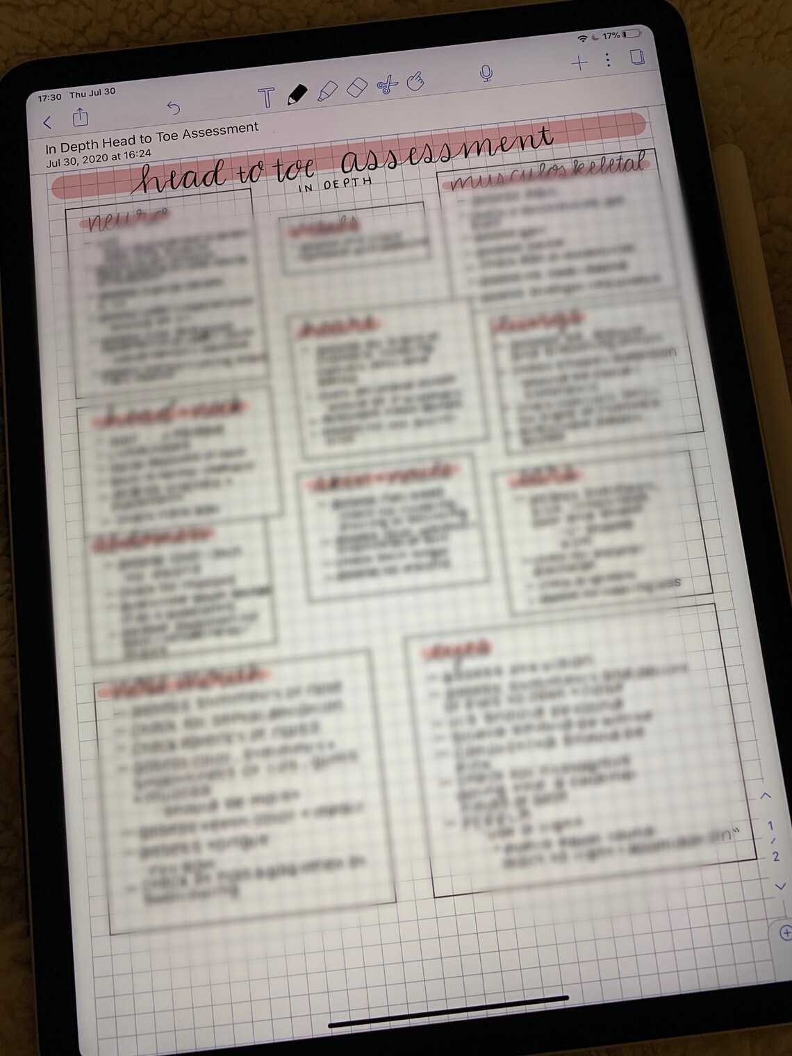 In Depth Nursing Head-to-toe Assessment Concept Map - Etsy