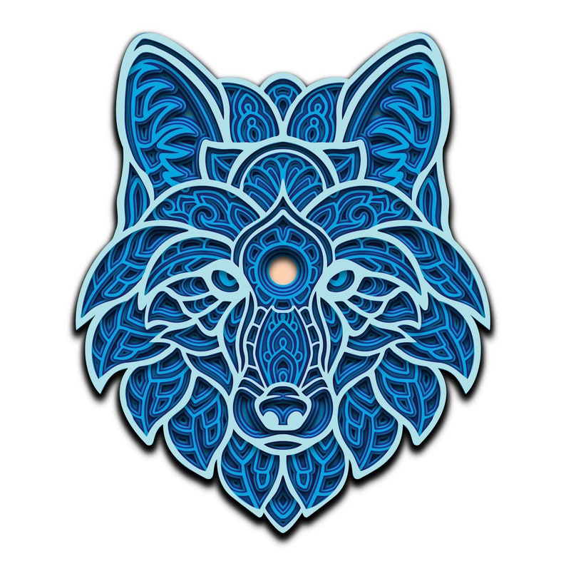 3D Fox Laser SVG Zentangle 3D Multilayer Panel SVG Files - Etsy