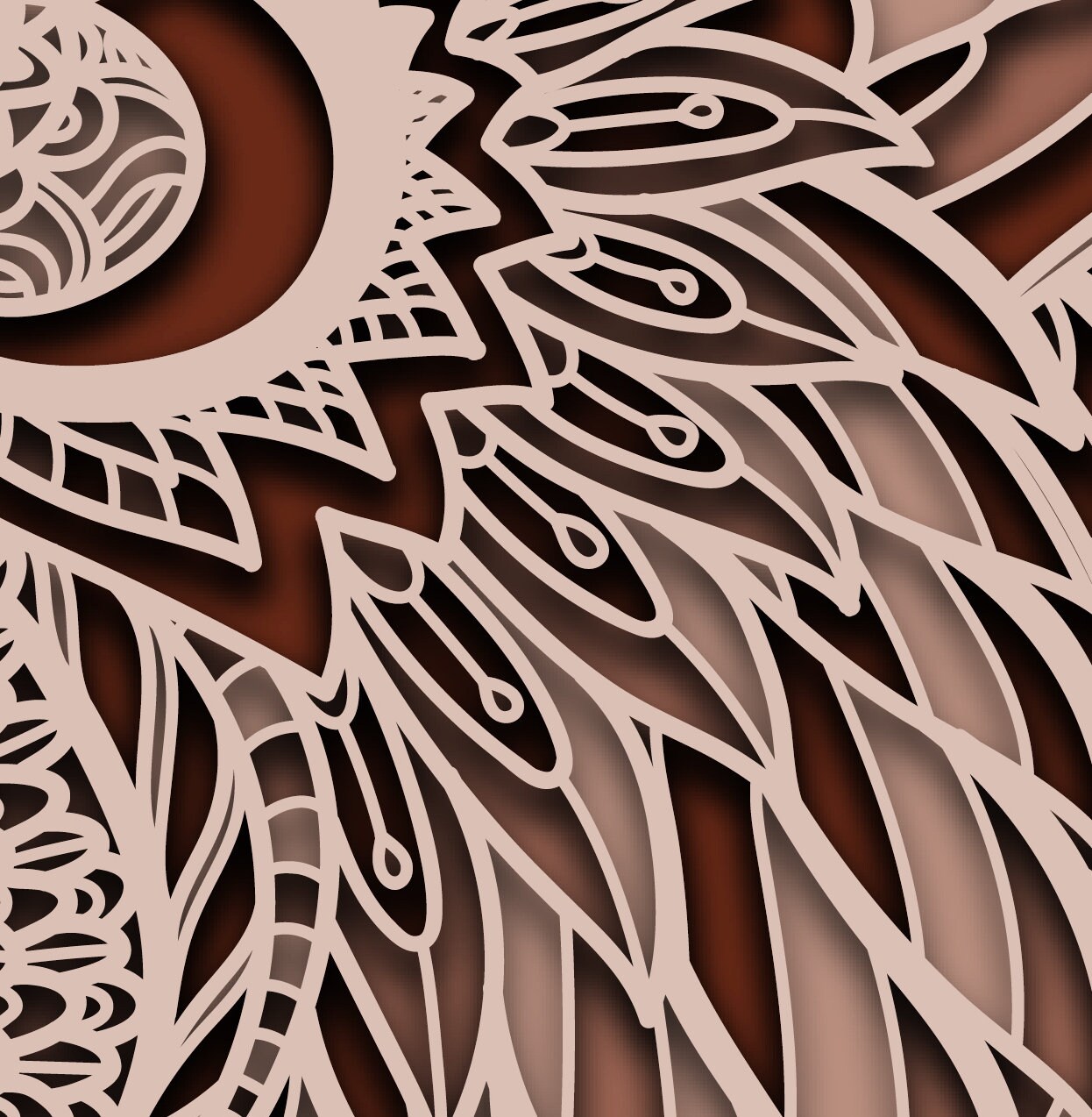 3D SVG Lion Zentangle Cricut Svg Laser Files Mandala Laser Cut 3d ...