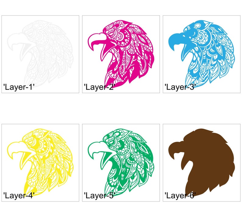 3D Eagle SVG Zentangle Cricut Svg Laser Files Mandala Laser Cut 3d ...