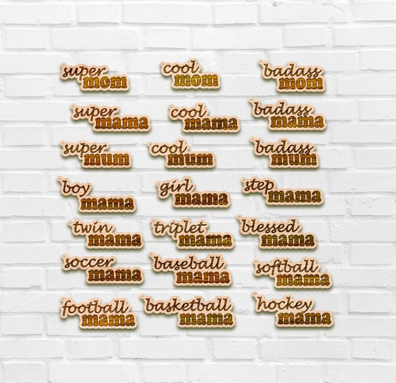 Mom Keychains SVG Mama Glowforge File Mother's Day Laser - Etsy