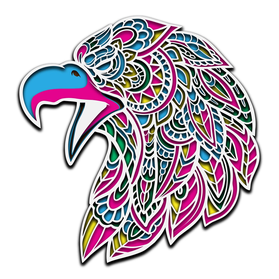 3D Eagle SVG Zentangle Cricut Svg Laser Files Mandala Laser Cut 3d ...