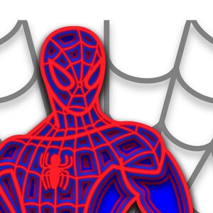 Super Hero Svg 3D Spiderman Cartoon SVG Files Multi Layer Cricut Laser ...