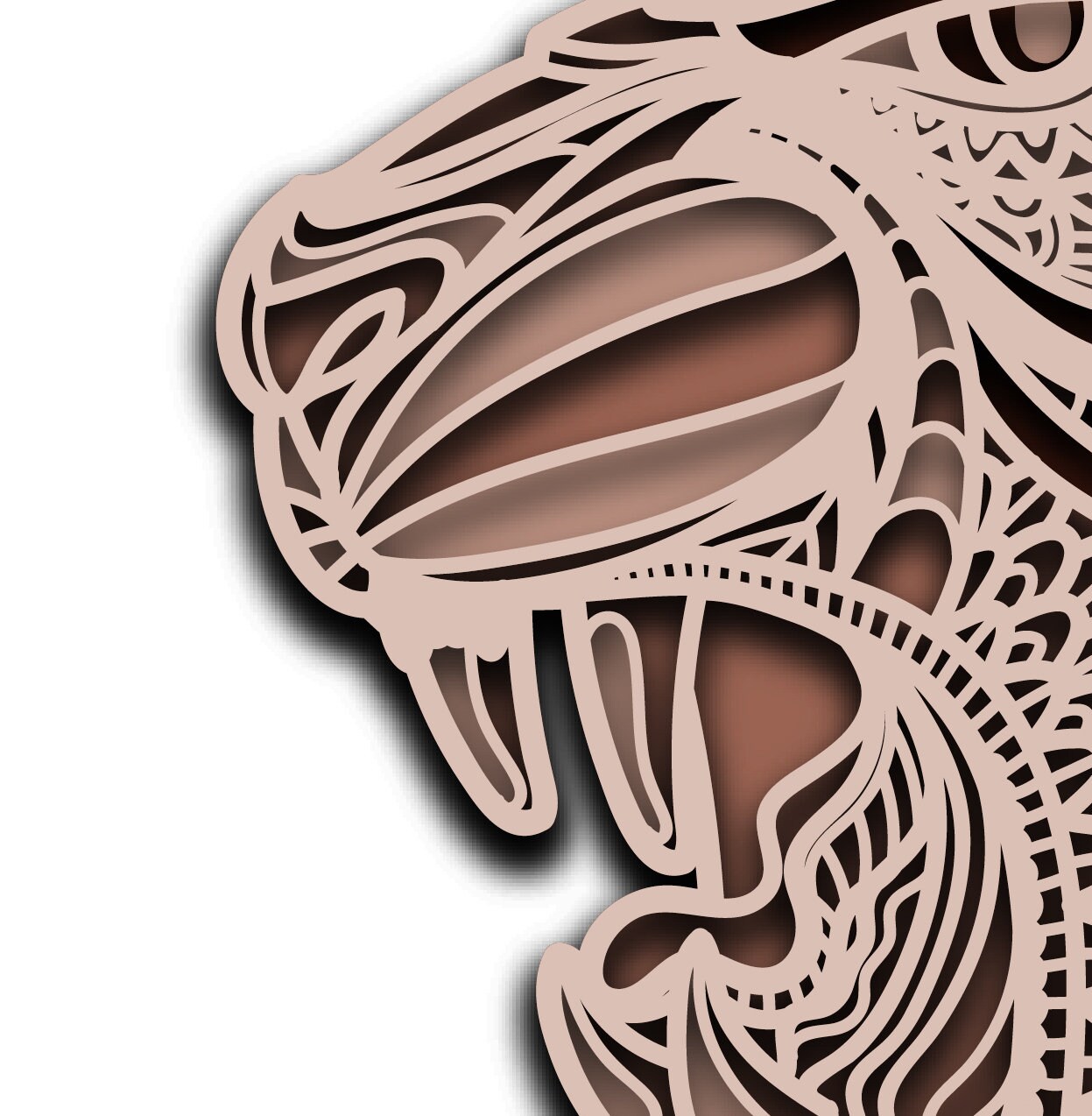 3D SVG Lion Zentangle Cricut Svg Laser Files Mandala Laser Cut 3d ...