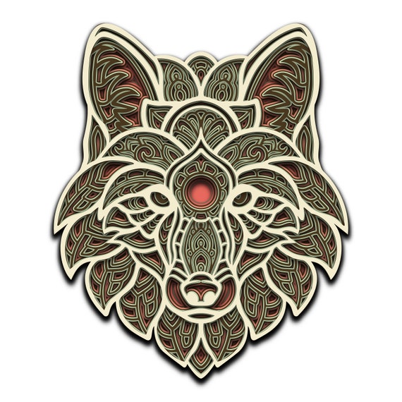 3D Fox Laser SVG Zentangle 3D Multilayer Panel SVG Files | Etsy