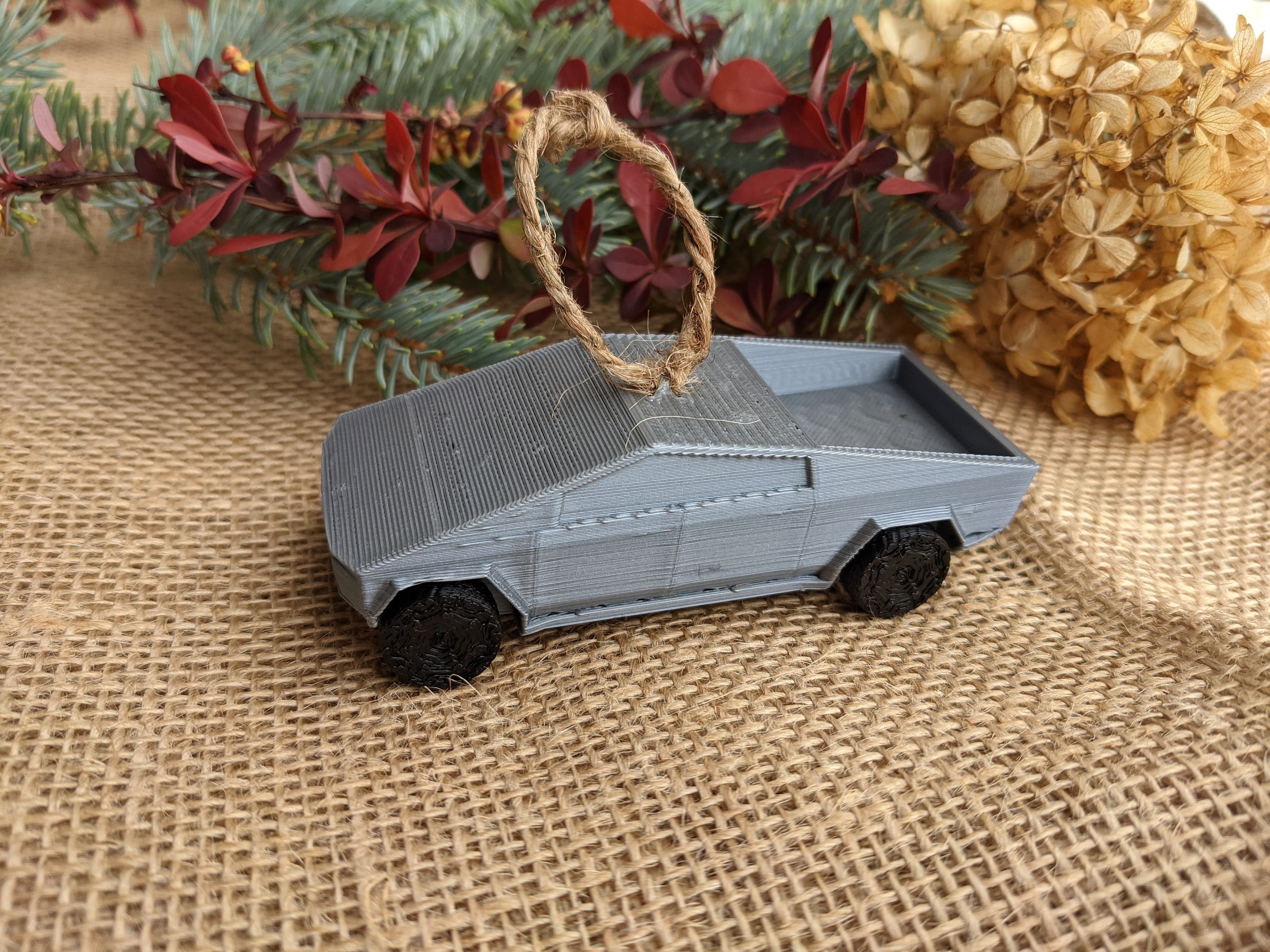 Tesla Cybertruck Christmas Ornament 3D Printed | Etsy