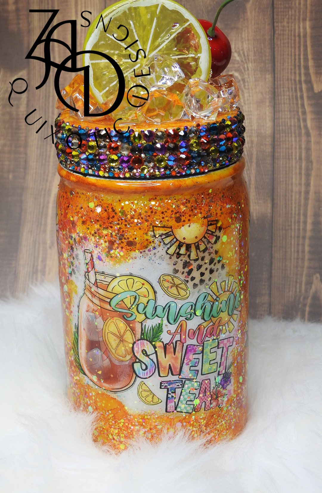 Southern Charm: Sparkling Sweet Tea Mason Jar Tumbler - Etsy
