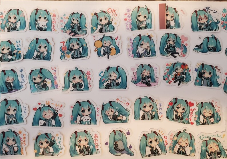 Chibi Miku Hatsune Stickers - Etsy