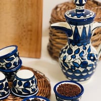 Vintage Middle Eastern Brass Arabic Coffee Set | Dallah Coffee Pot With ...