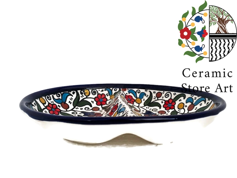 Handmade Ceramic Breakfast Set: Floral Hebron Serving Set (9 Items) - Etsy