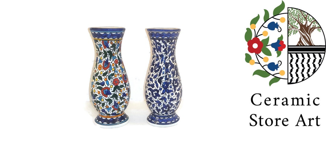 Ceramic Flower Vase Modern Style | Hand Painted Floral Ceramic Vase ...