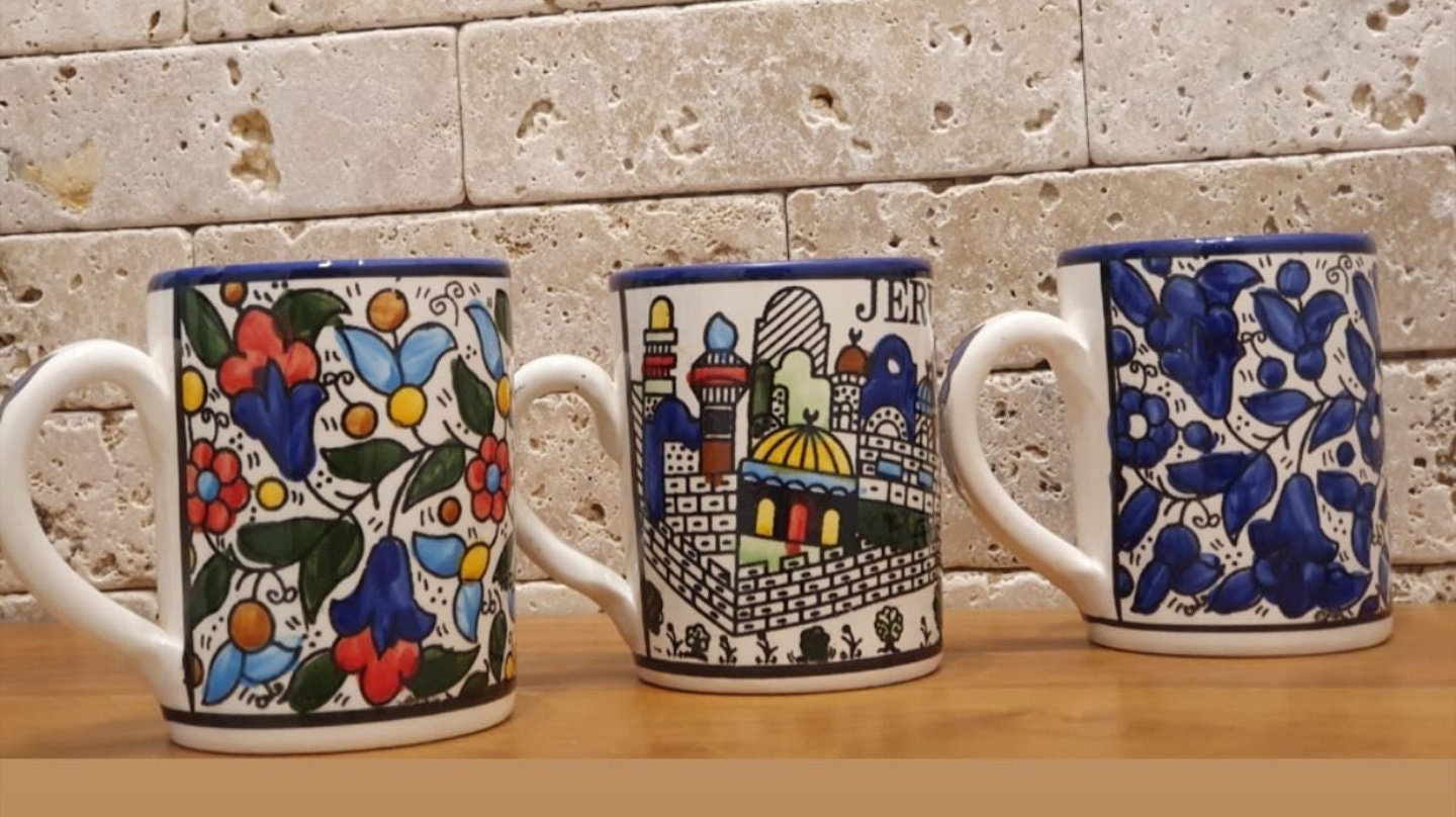 Jerusalem Painted Ceramic Mug Handmade Hand-painted High | Etsy